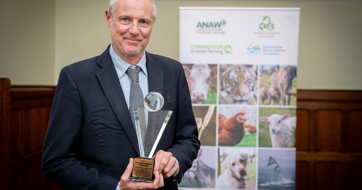 Global Award for Excellence in Animal Welfare honours Lord Goldsmith